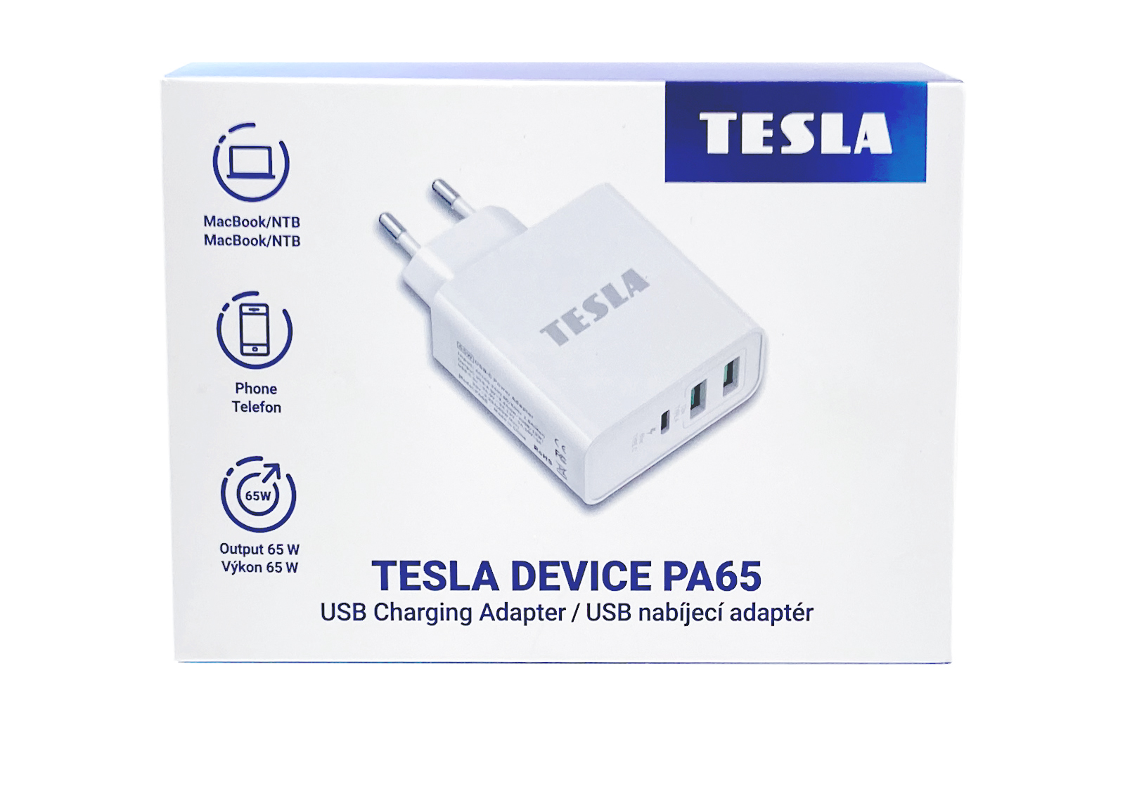 TESLA Electronics | TESLA Device PA65 – USB-C charging adapter 65W 3in1
